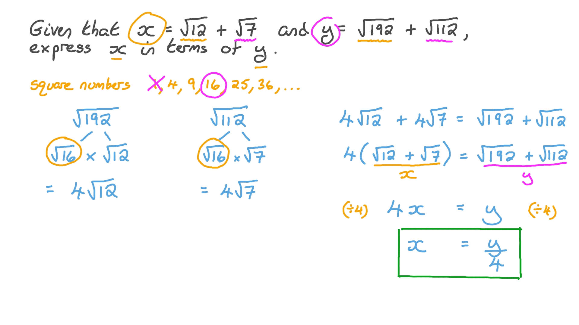 ion Video Simplifying Numerical Expressions Involving Square