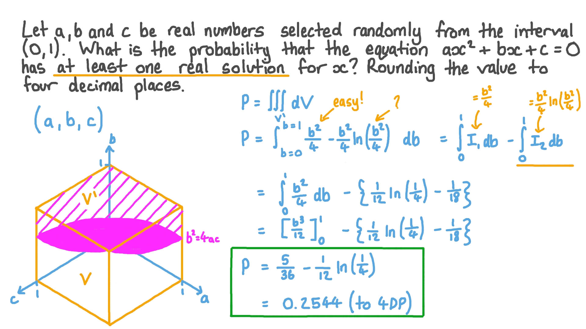 Question Video: Using Triple Integration to Calculate the Probability ...