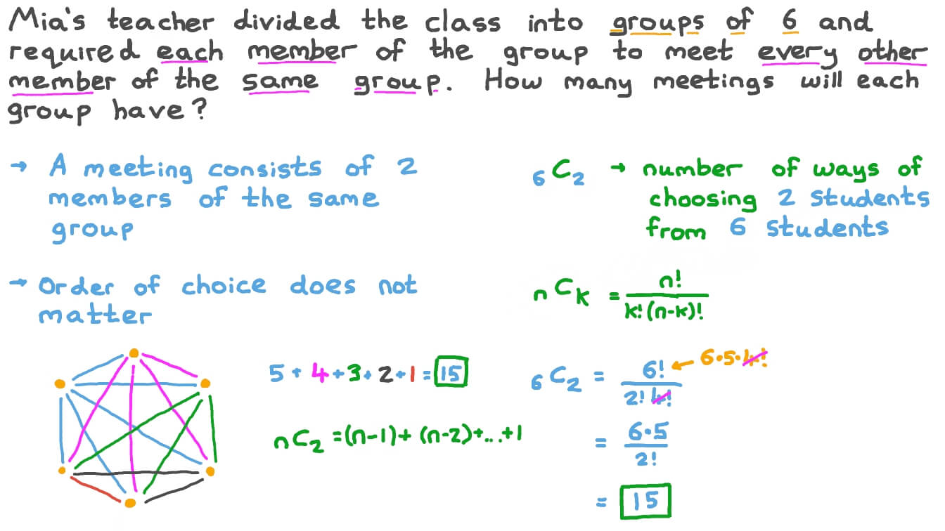 Question Video: Finding the Number of Ways to Choose 푛 Out of 푚 Things ...