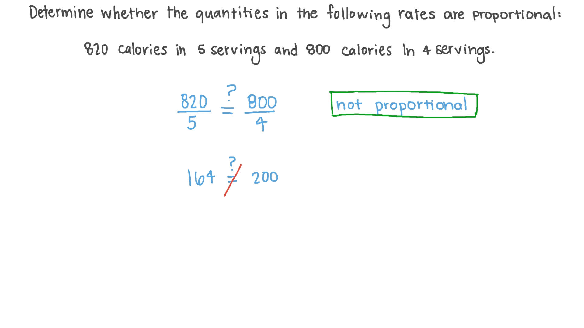 Question Video: Determining Whether Two Quantities Are Proportional | Nagwa