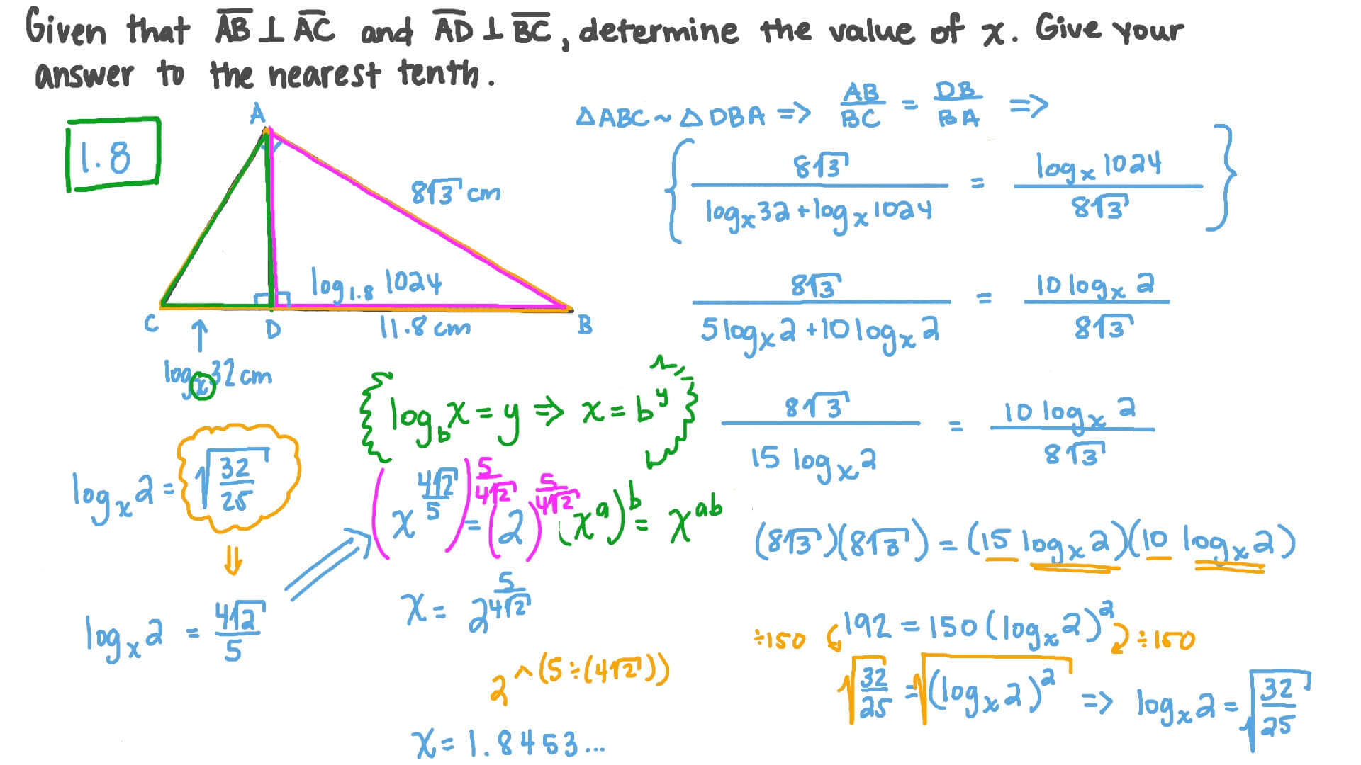 Question Video: Forming and Solving Exponential Equations Involving ...