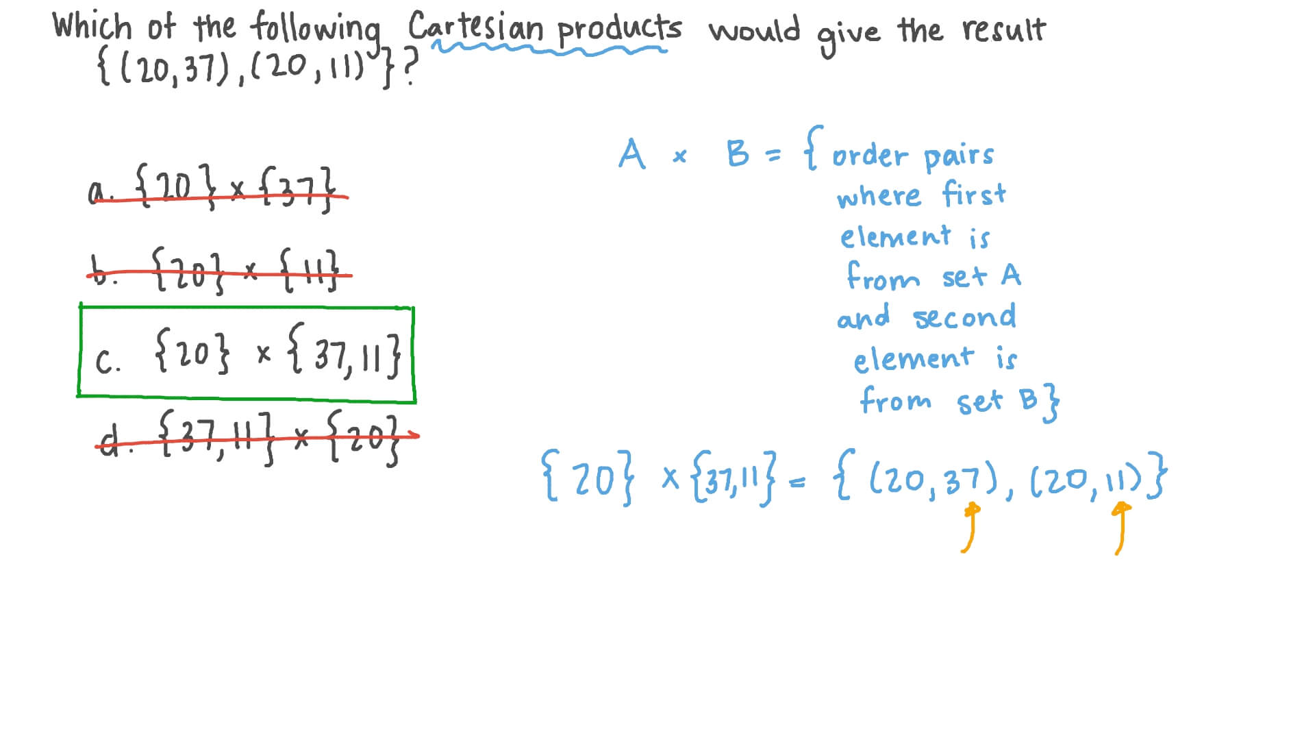 Question Video Identifying The Sets That Multiply To Make A Given 