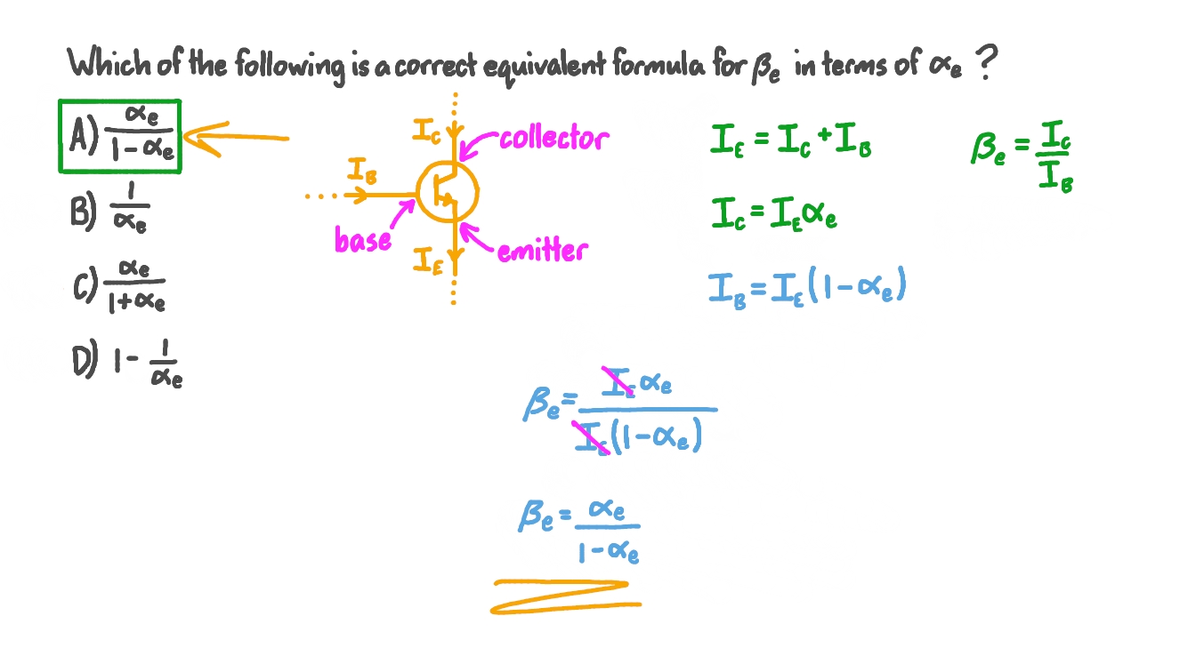 Question Video: Determining the Current Gain of a Transistor Circuit ...