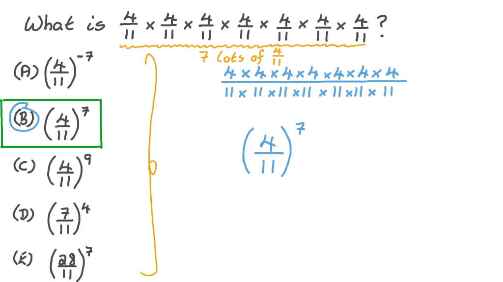 Question Video Evaluating Rational Numbers Raised To A Power Nagwa