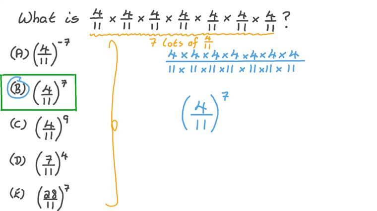Lesson: Powers and Exponents for Rational Numbers | Nagwa