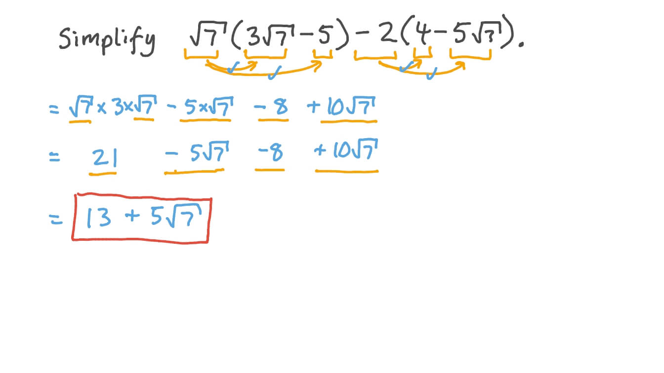 Question Video: Simplifying Radical Expressions | Nagwa