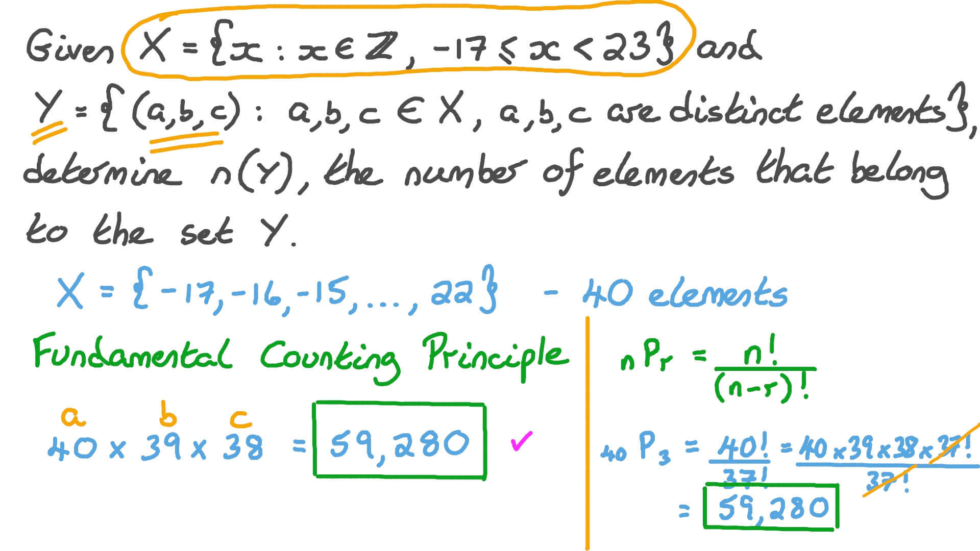 Question Video: Solving Problems Involving Permutations and Combinations | Nagwa