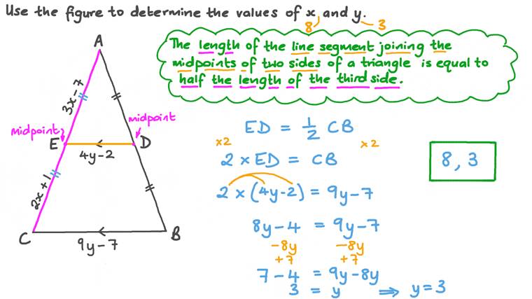 Lesson: Triangle Midsegment Theorems | Nagwa
