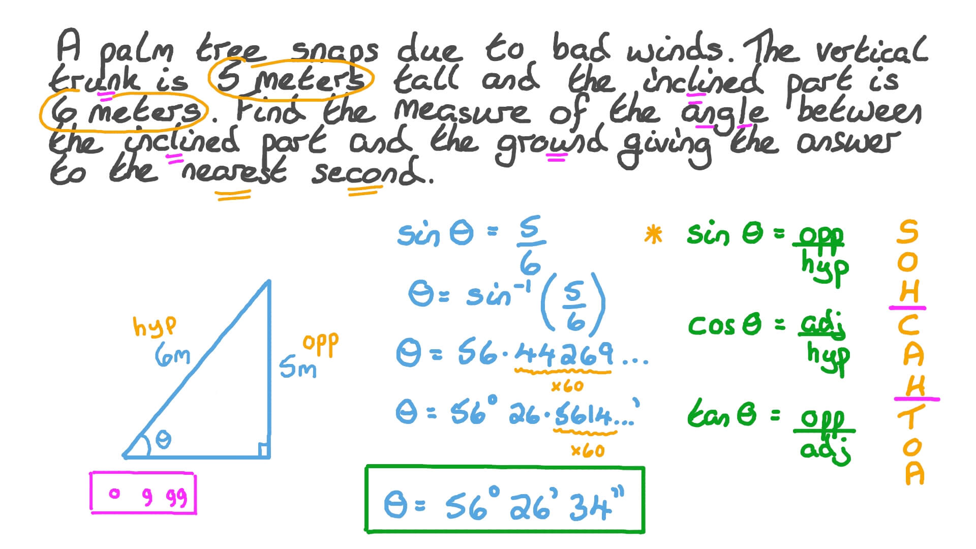 ion Video Using Right Angled Triangle Trigonometry To Solve Word 