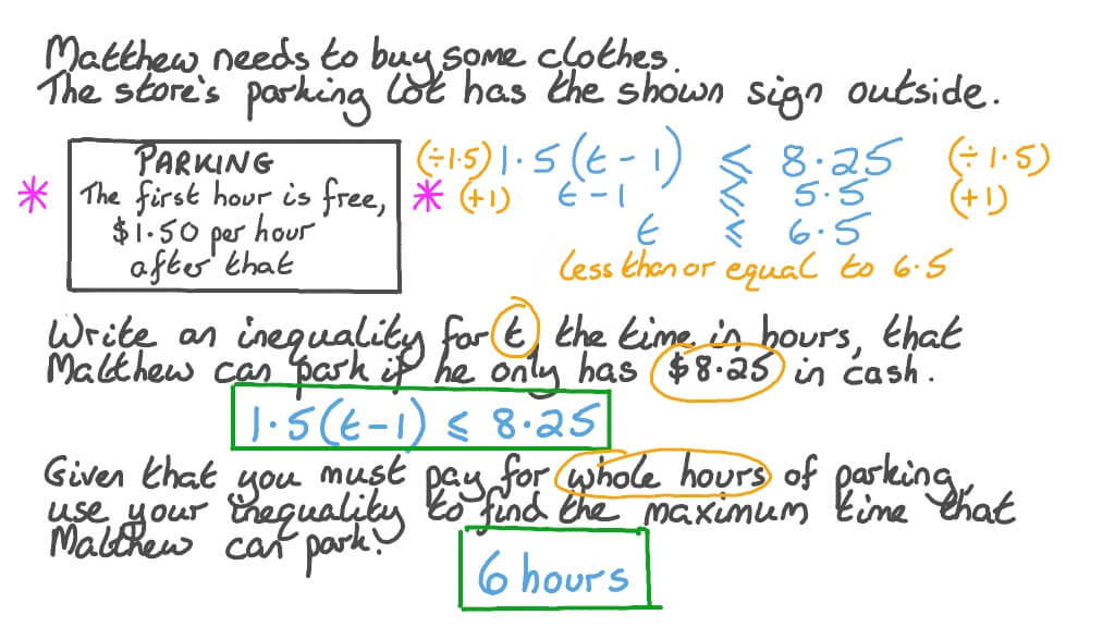 Question Video: Creating and Solving Inequalities | Nagwa
