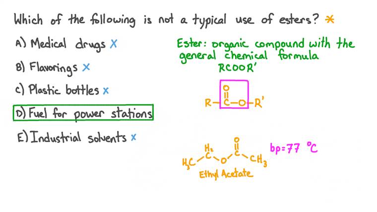 Lesson: Properties of Esters | Nagwa