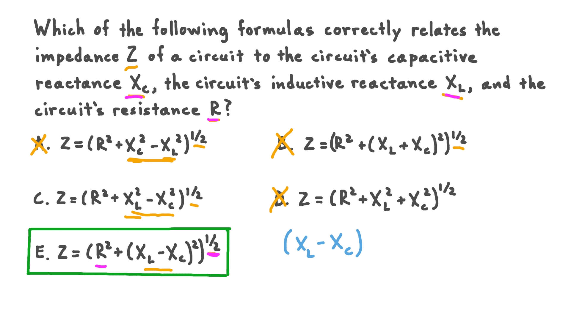 Question Video: Impedance of Alternating Current Circuits | Nagwa