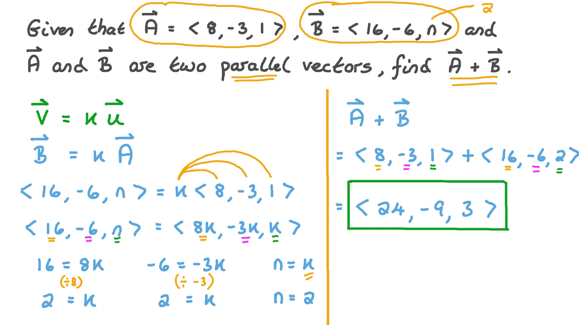 ion Video Finding The Sum Of Two Parallel Vectors Nagwa