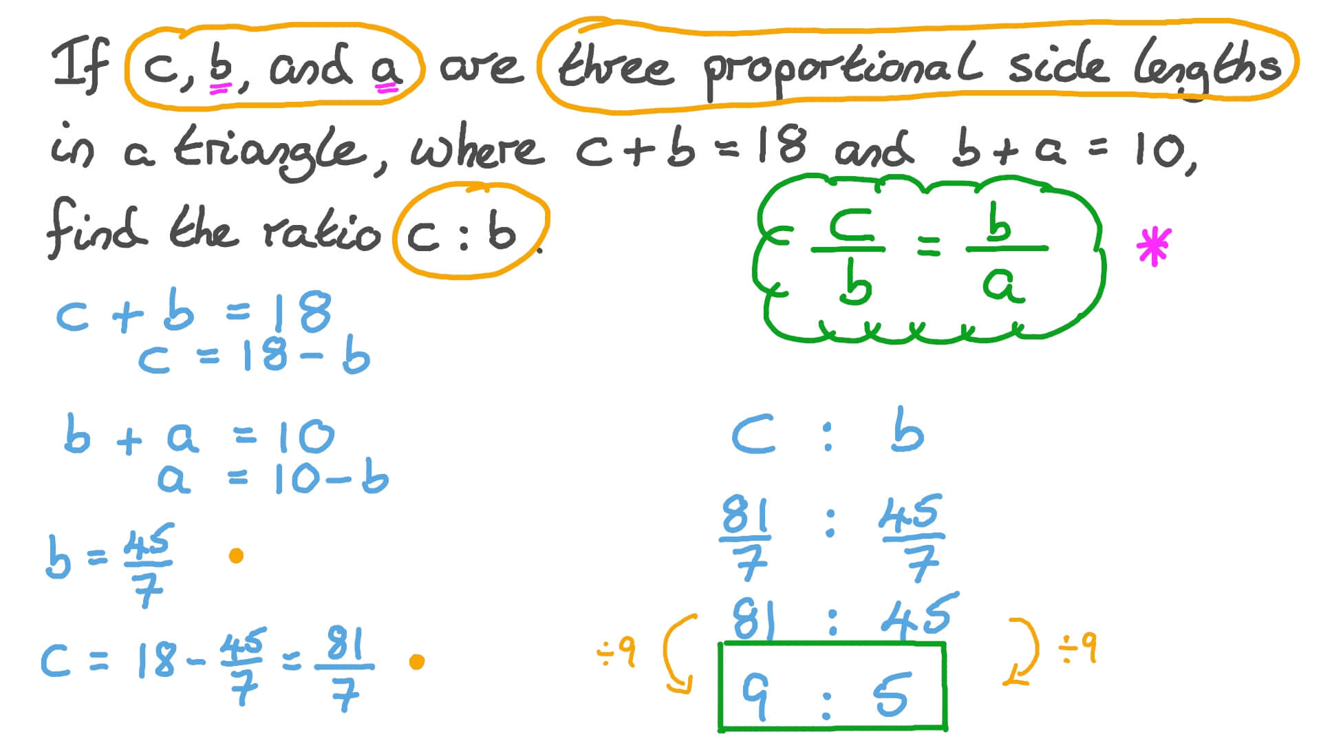Question Video: ﻿Solving Proportion Equations to Find the Values of ...