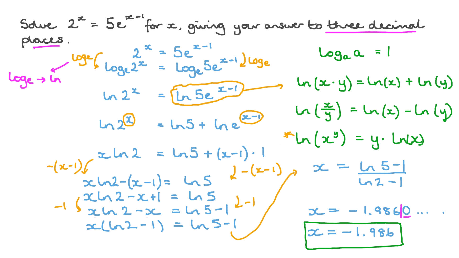 Question Video Solving Exponential Equations Nagwa