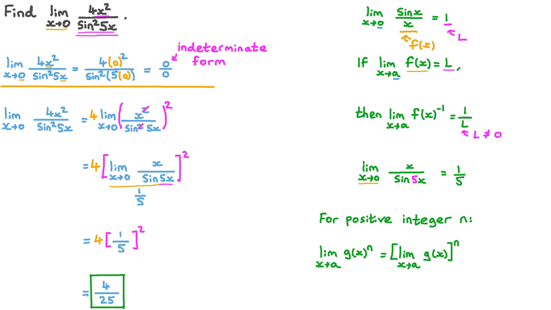 ion Video Finding Limits Involving Trigonometric Functions Nagwa