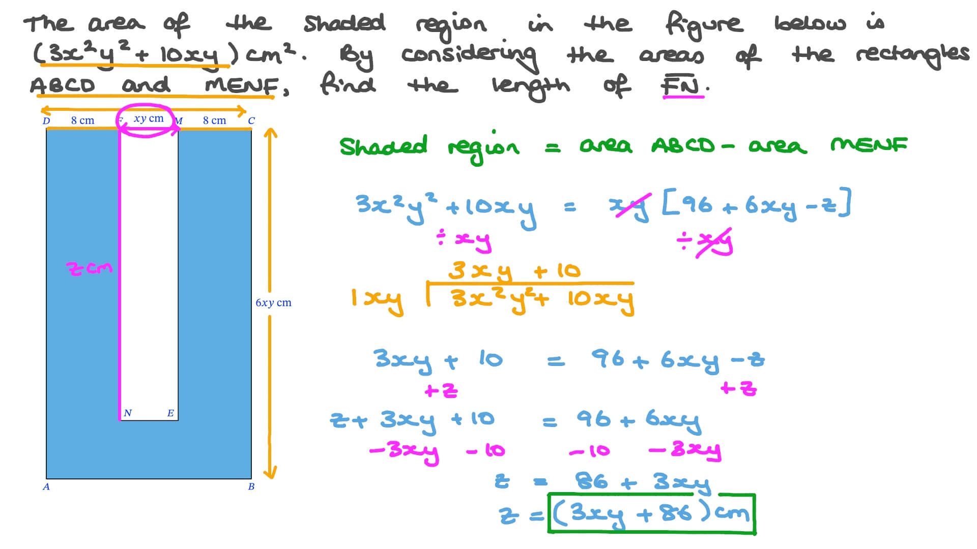 Question Video: Performing Arithmetic Operations on Algebraic ...