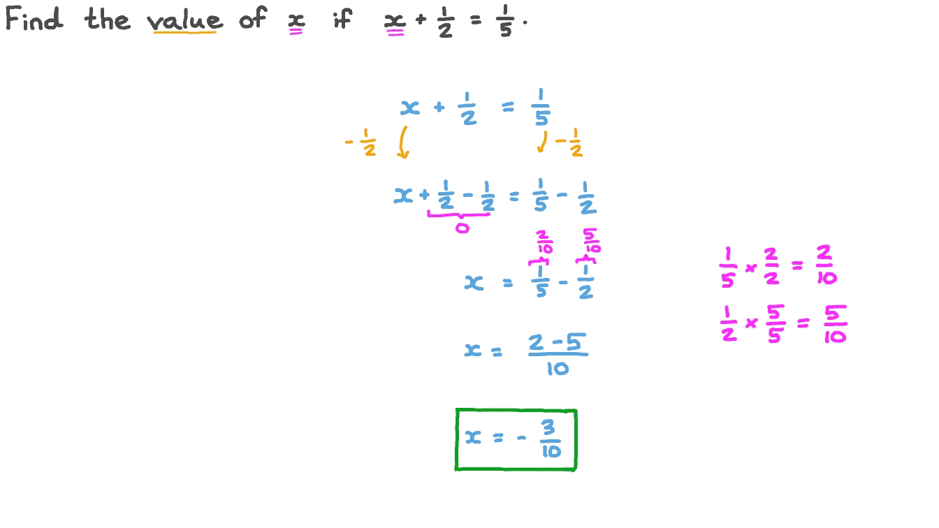 Question Video: Solving a Linear Equation in One Unknown | Nagwa