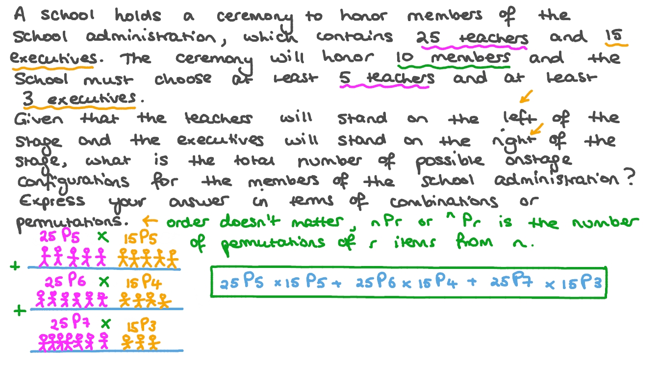 Question Video: Calculating with Permutations and the Basic Counting ...