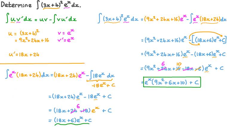 Lesson: Integration by Parts | Nagwa
