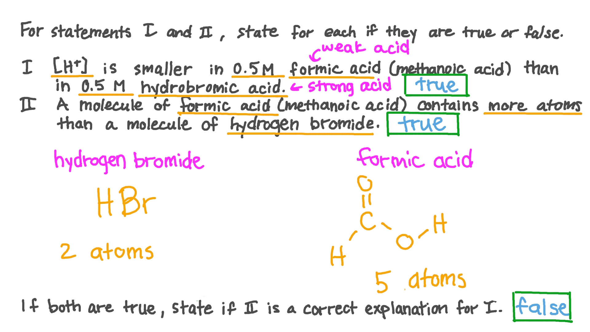 Video: Applying Knowledge of Acid Strength and Composition | Nagwa