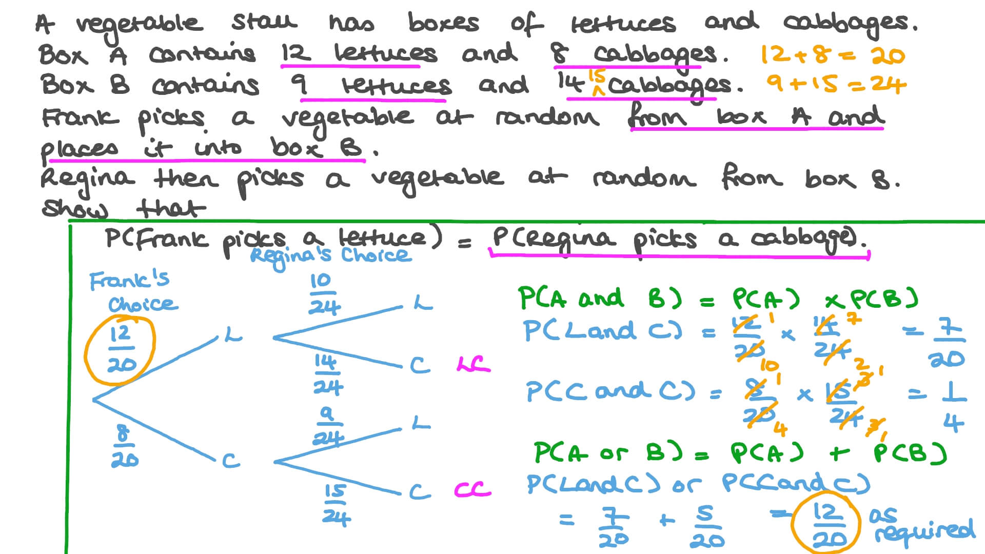 Video: Solving a Probability Word Problem | Nagwa