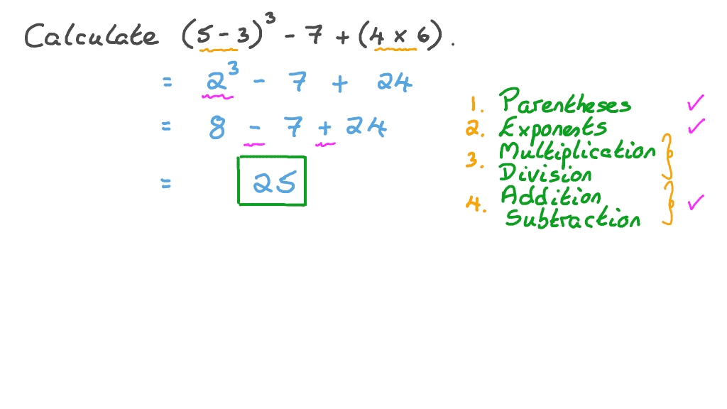 question-video-using-order-of-operations-to-evaluate-numerical