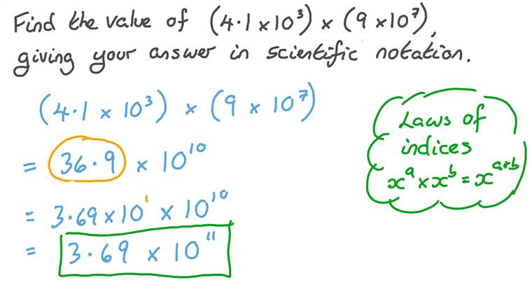Lesson: Number Operations in Scientific Notation | Nagwa