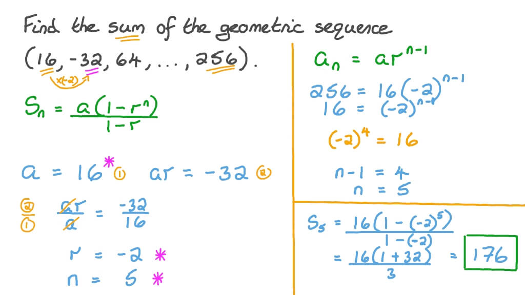 ion Video Finding The Sum Of A Finite Geometric Sequence Nagwa