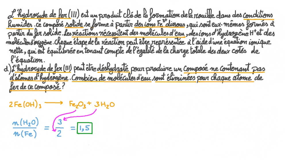 Question Video: Les équations ioniques de la transformation de l ...