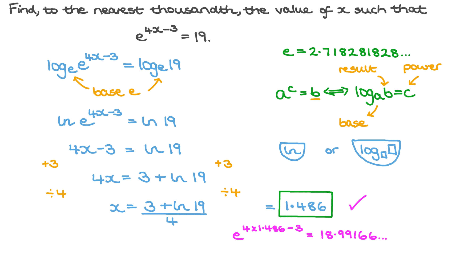 Question Video Solving Exponential Equations Nagwa