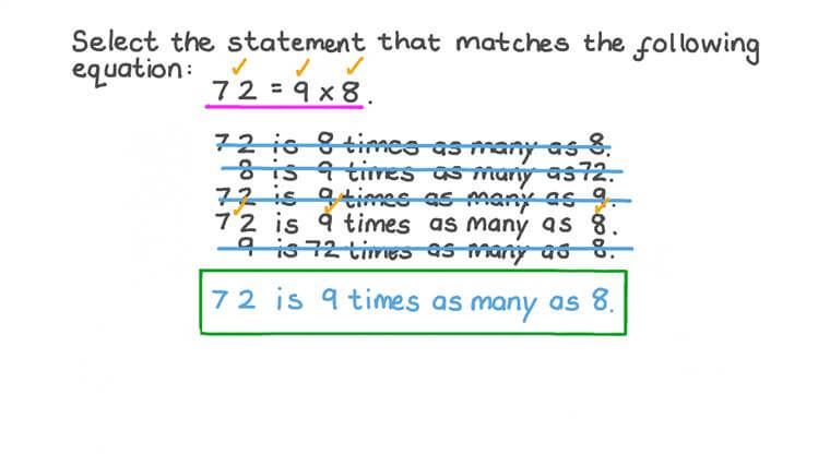 Lesson: Multiplicative Comparison | Nagwa