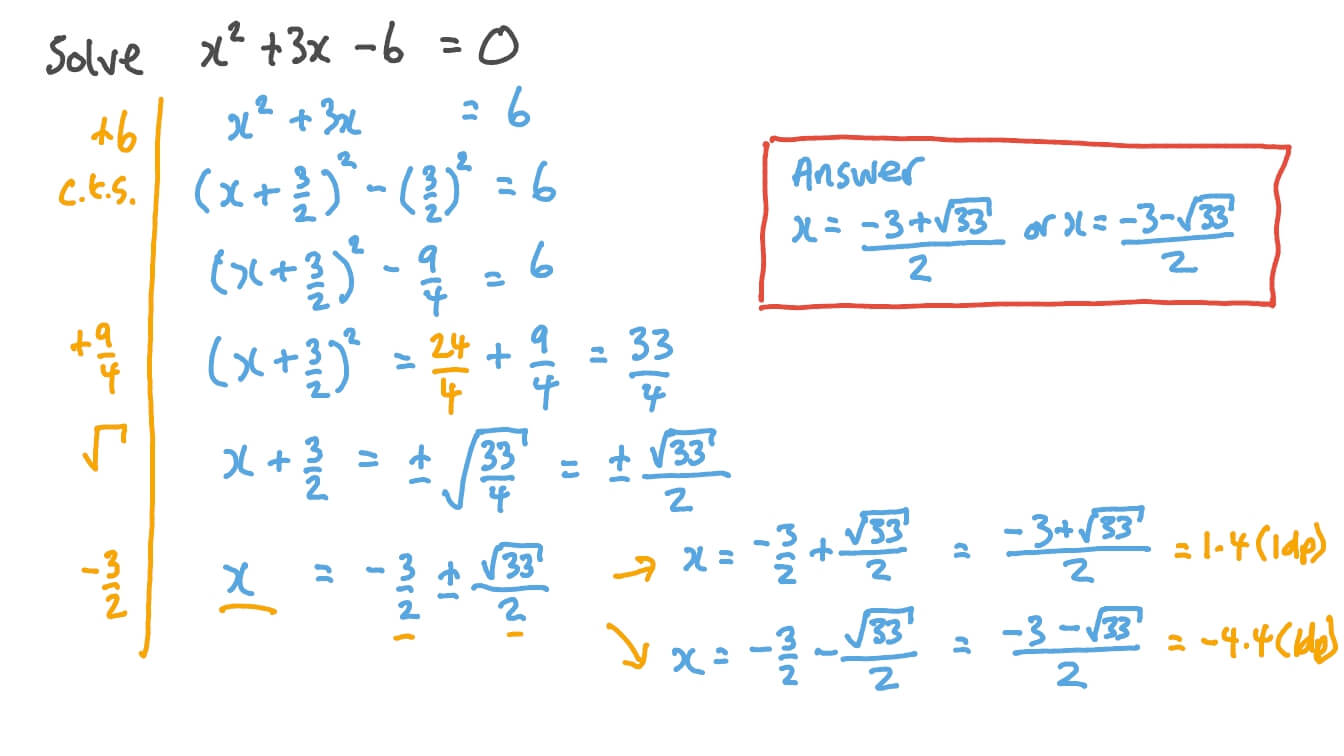 ion Video Solving Quadratic Equations That Include Radical Roots Nagwa