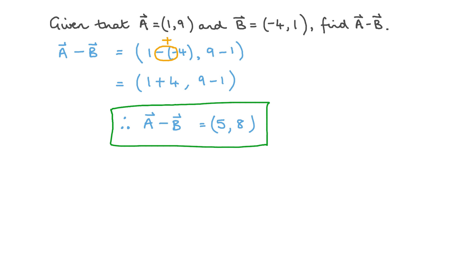Subtracting Multiple Vectors