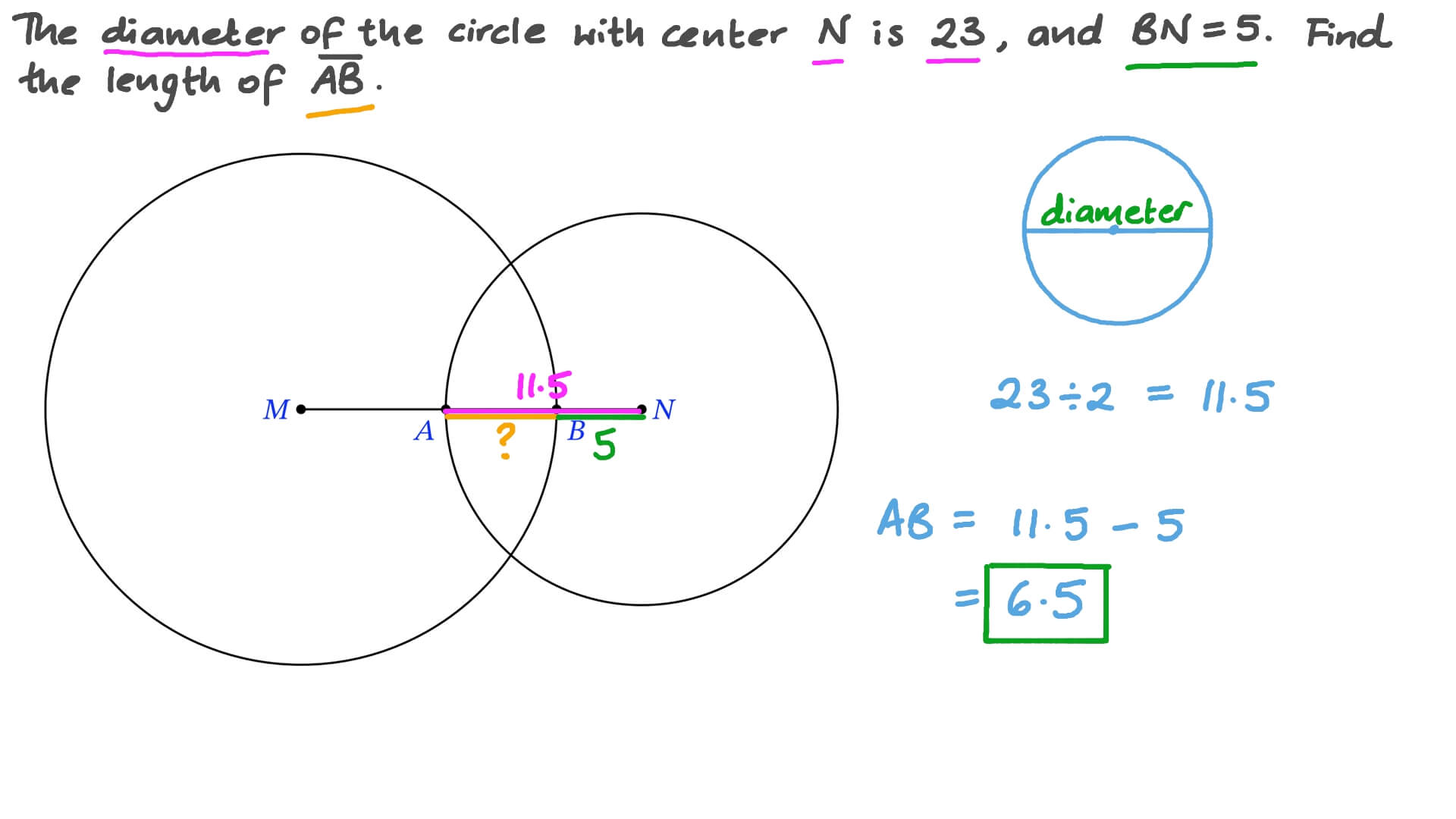 ion Video Finding The Distance Between The Centers Of Two Circles