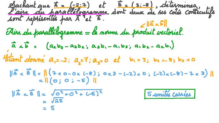 Leçon : Produit vectoriel en 2D | Nagwa