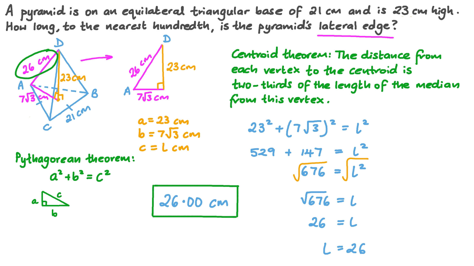 ion Video Determining The Lateral Edge Length Of A Triangular 