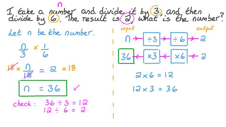 Lesson: One-step Equations: Multiplication and Division | Nagwa