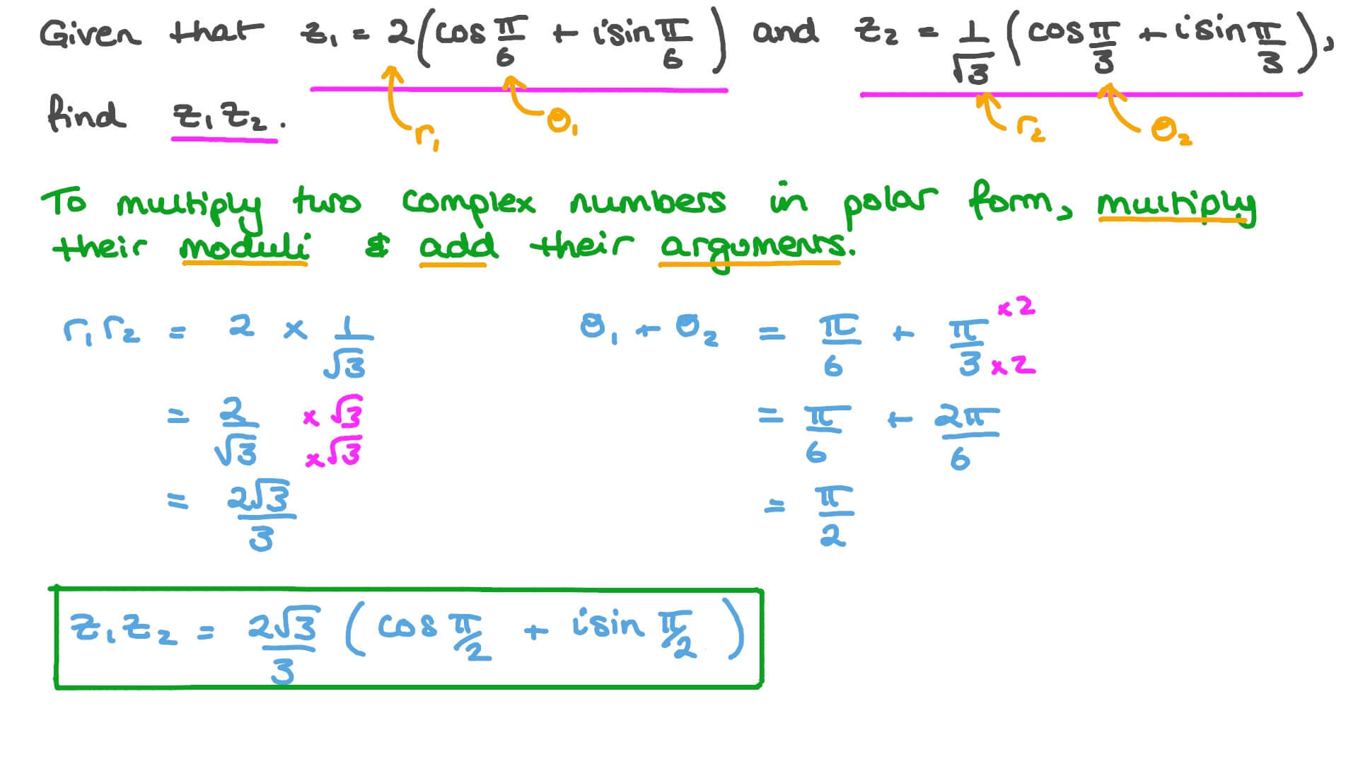 Multiplying Complex Numbers Worksheet