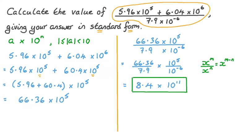 Lesson: Number Operations in Scientific Notation | Nagwa