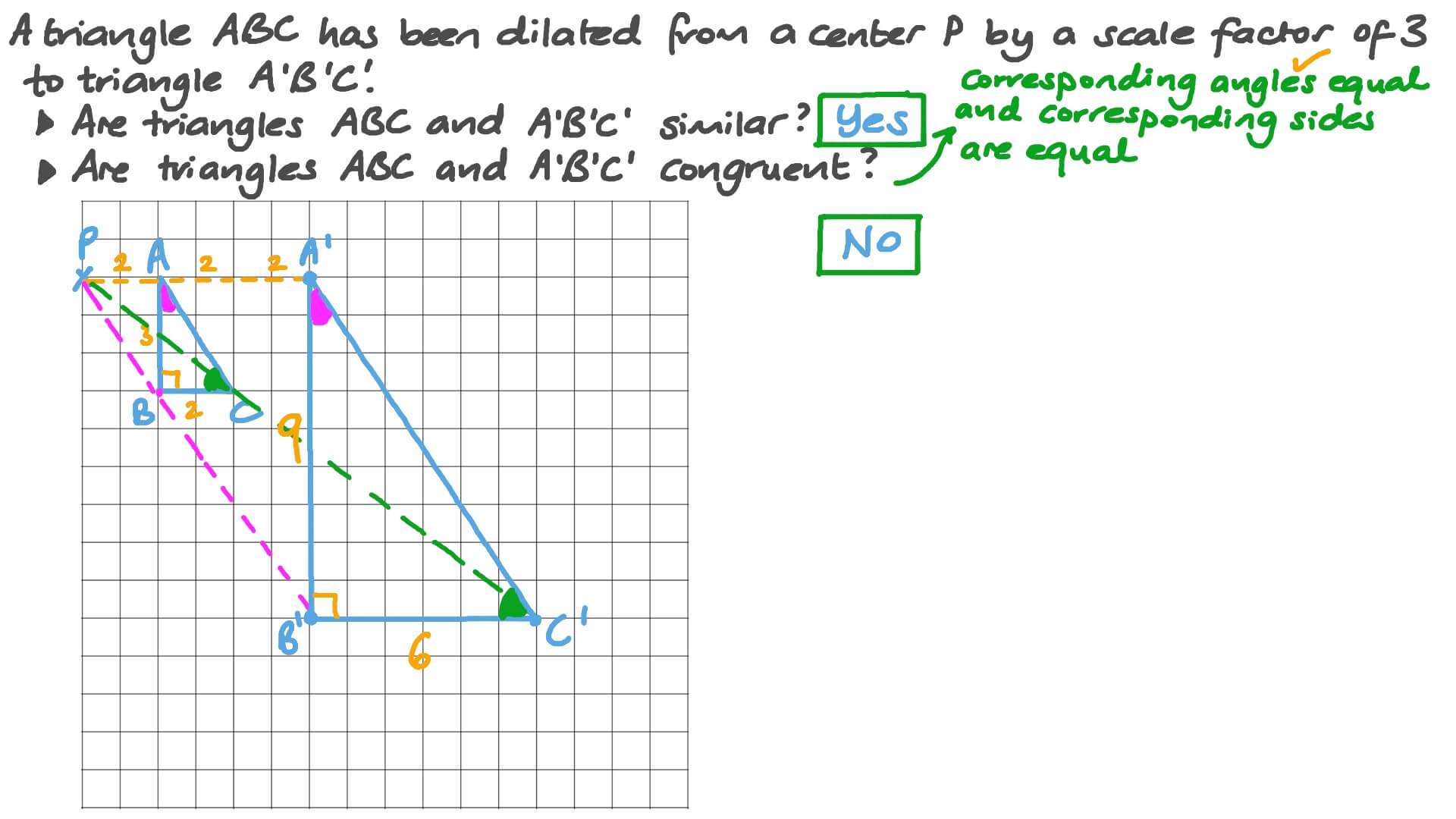 Question Video: Understanding If Triangles Are Similar or Congruent ...