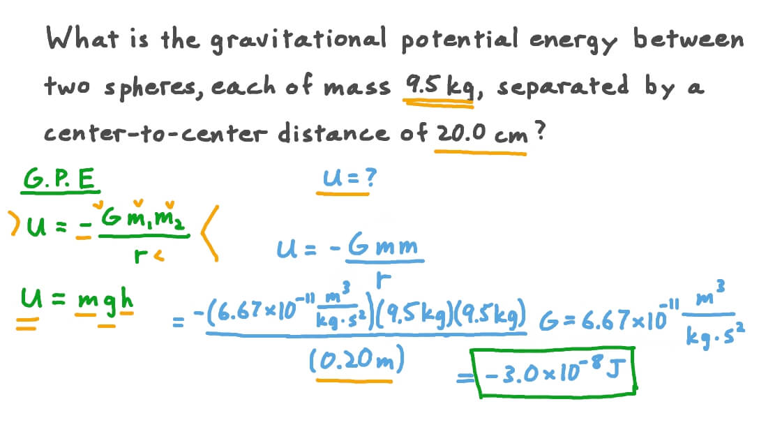 Question Video Gravitational Potential Energy Nagwa