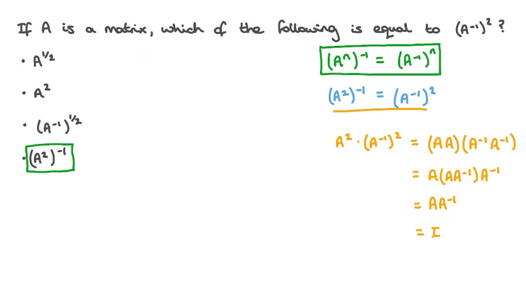 Question Video Understanding Properties Of Matrix Multiplication 
