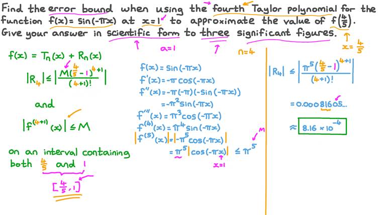Lesson: Lagrange Error Bound | Nagwa