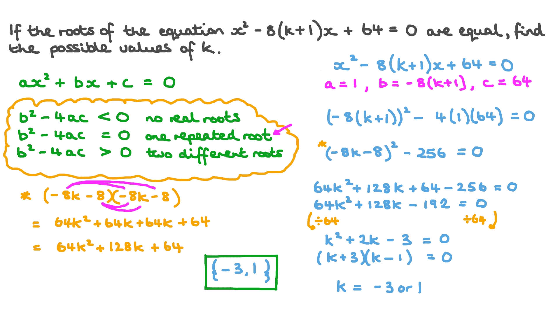 ion Video Finding An Unknown In A Quadratic Equation Given That