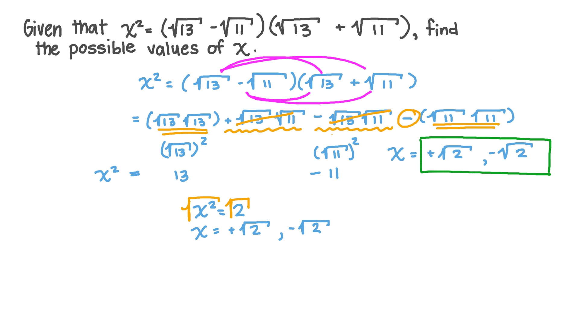 Question Video: Solving Quadratic Equations | Nagwa