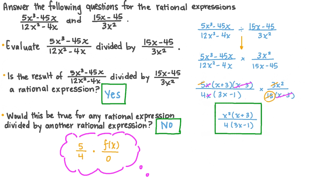 Question Video: Dividing Two Rational Expressions | Nagwa