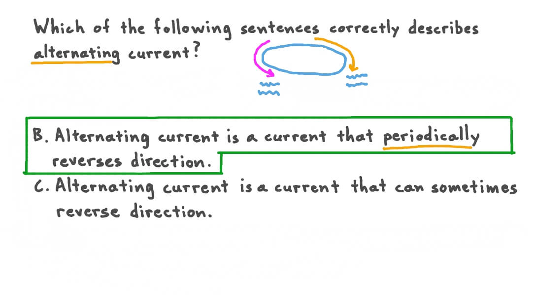 Question Video: Describing Alternating Current | Nagwa