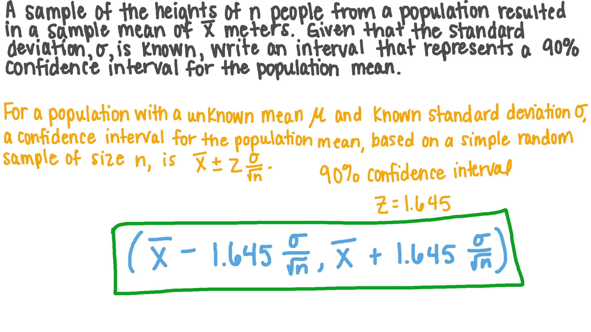 ion Video Calculating Confidence Intervals Nagwa