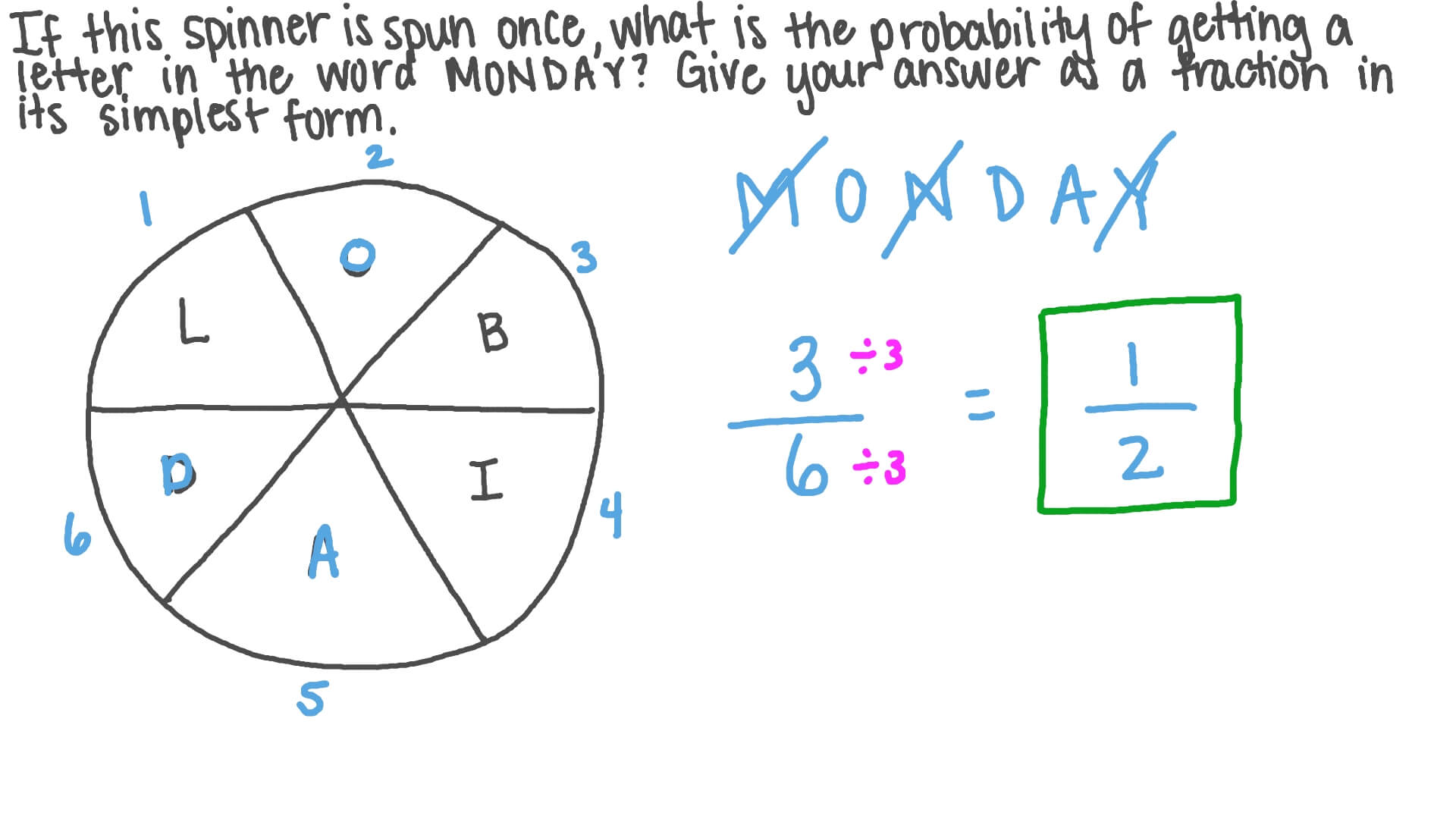 Question Video: Determining the Probability of Events Involving ...
